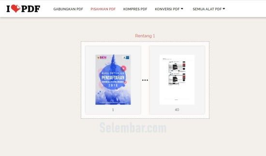 2 Cara Memisahkan File PDF Secara Offline dan Online